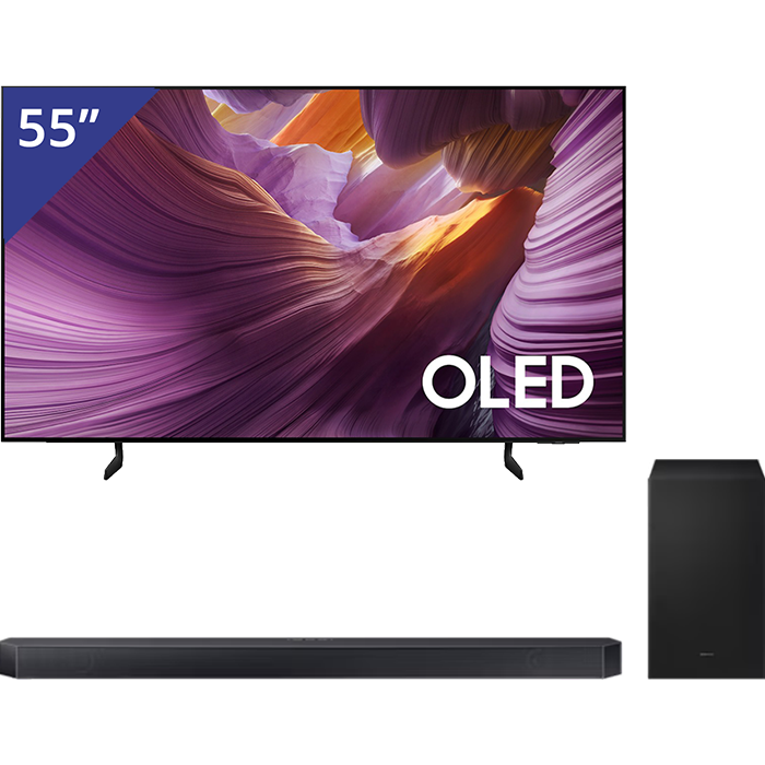 Samsung 55 inch OLED TV + Soundbar met Subwoofer | Skala.nl